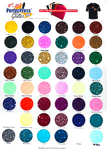 PerfecPress Glitter Color Chart | Printing Supplies | PerfecPressHTV